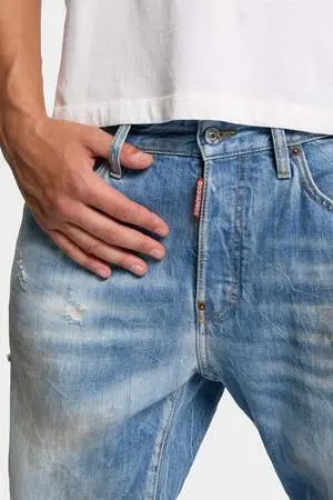 Dsquared2 Light Dirty Wash Barrel Leg Jeans
