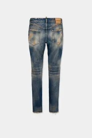 Dsquared2 Dark Sandy Burnt Teddy Jeans - Blue