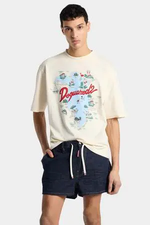 Dsquared2 Dark Wash Pull-on Shorts