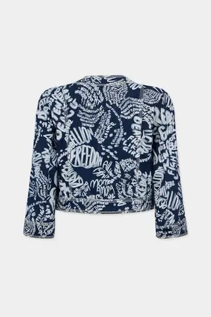 Dsquared2 Dark Flower Wash Mini Kaban Denim Jacket