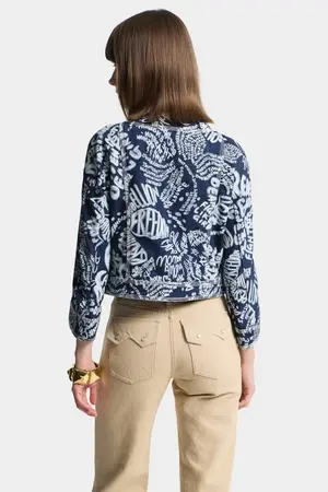 Dsquared2 Dark Flower Wash Mini Kaban Denim Jacket
