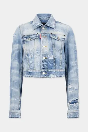 Dsquared2 Be Proud Wash Dean Jean Jacket - Blue