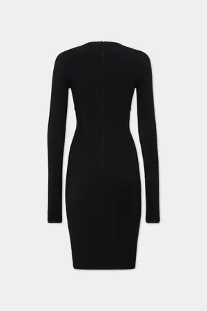 Dsquared2 Ribbed Long Sleeve Bodycon Dress