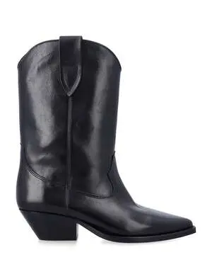 Isabel Marant Étoile ISABEL MARANT ÉTOILE Fold-Over Suede Ankle Boots Nero
