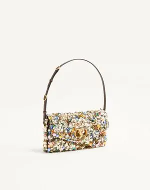 Valentino Garavani Devain Embroidered Shoulder Bag