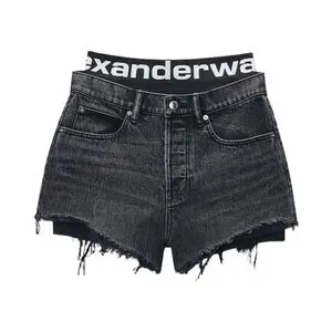 Alexander Wang Logo Bike Short Pre-styled Relaxed Short Aged
