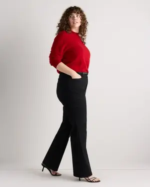 Quince Luna Stretch Flare Jeans 32 - Black