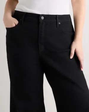 Quince Bella Stretch Wide Leg Jeans - Black