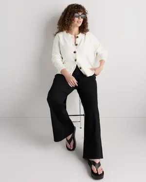Quince Bella Stretch Wide Leg Jeans - Black