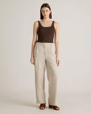 Quince 100% European Linen Pleated Trouser