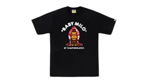 A BATHING APE Abc Red Camo Baby Milo Hoodie Tee Shirt