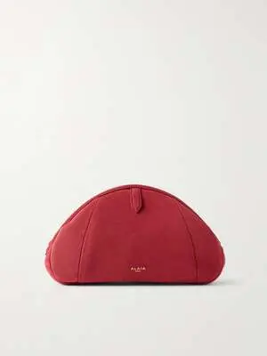 Alaïa Suede Clutch - Red