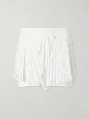 Lululemon Pleated Mesh Tennis Shorts - White