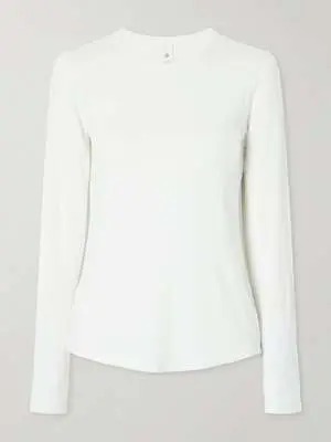 Lululemon Hold Tight Ribbed Modal Blouse - White