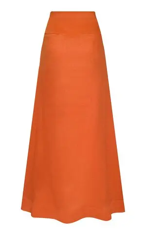 ANDRES OTALORA Errante Linen Maxi Skirt