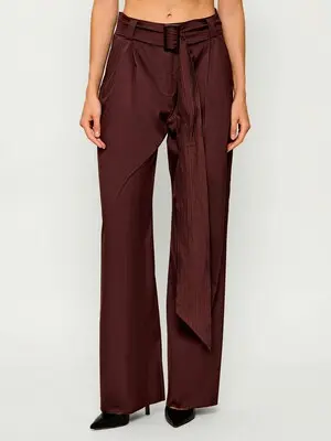 Marella Wide Leg Pants - Brown