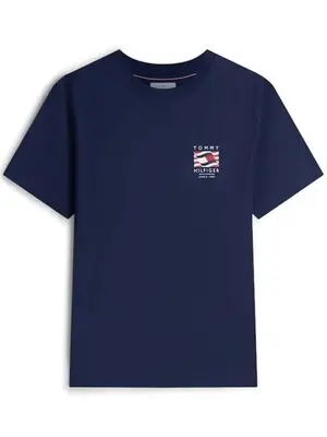 Tommy Hilfiger T-shirt Rwb Box Flag - Blue
