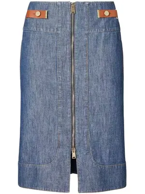 Fendi Chambray Skirt - Blue