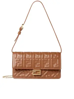 Fendi Wallet On Chain Baguette - Brown
