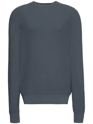 Calvin Klein Textured Cotton Sweater - Blue