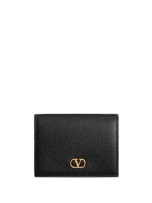 Valentino Garavani French Flap Wallet Vlogo - Black