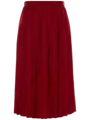 Gucci Midi Silk Jacquard Skirt With Gg Chain Crossover