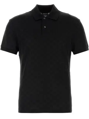 Gucci Technical Jersey Gg Jacquard Polo - Black