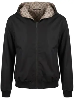 Gucci Reversible Zip-up Cotton Jacket With Gg Lining