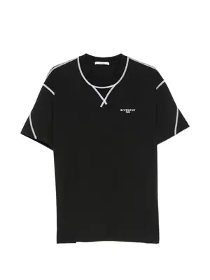 Givenchy Couture Seam Contrasted Stitch T-shirt - Black