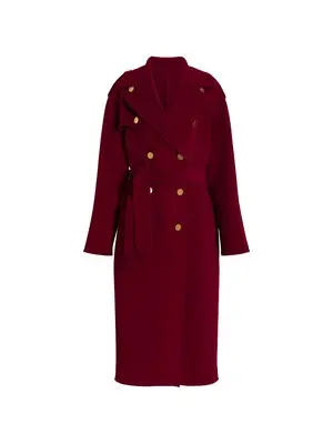 Alberta Ferretti Long Coat - Red