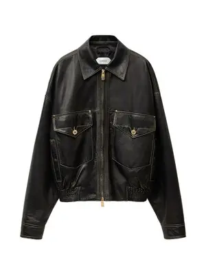 Versace Blouson Leather - Black