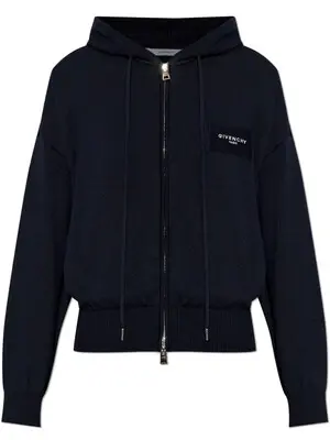 Givenchy Zip-up Hoodie - Blue