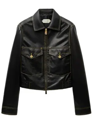 Versace Leather Jacket - Black