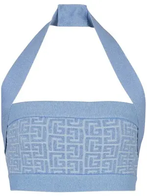 BALMAIN PARIS Backless Top - Blue