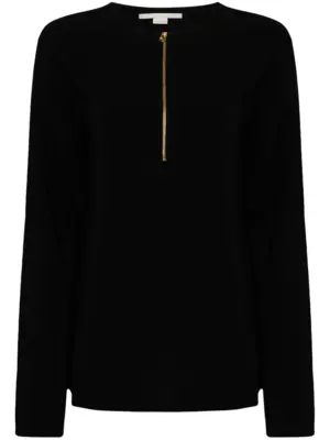 Stella McCartney Iconic Zip Detailed Top - Black