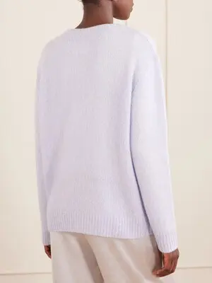LISA YANG Leona Cashmere And Silk-blend V-neck Sweater - Purple