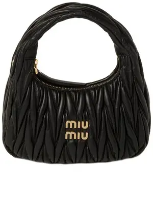 Miu Miu Wander Hobo Bag - Black