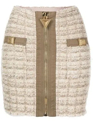 BALMAIN PARIS Short Skirt - Beige
