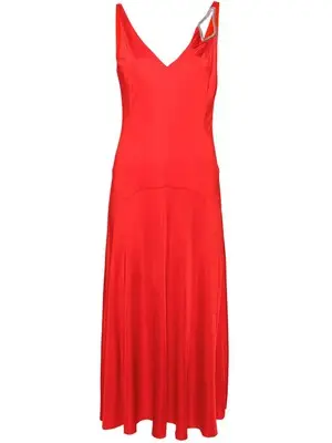 LANVIN Sleeveless A-line Midi Dress - Red