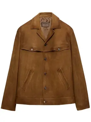 Prada Suede Leather Jacket - Brown