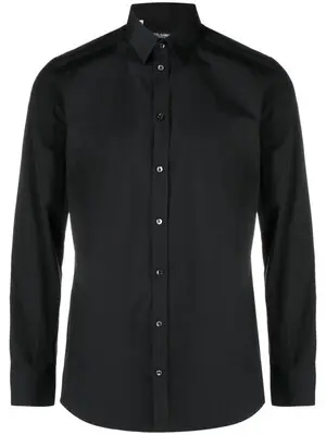 Dolce & Gabbana Fit Gold Shirt In Pure Cotton