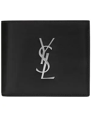 Saint Laurent Cassandre Wallet - Black