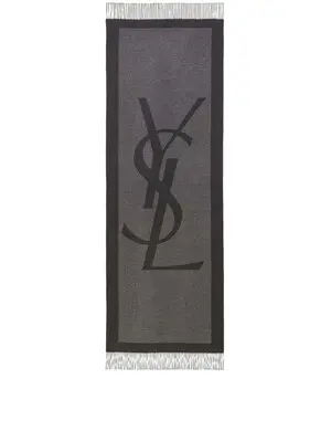 Saint Laurent Cassandre Scarf - Gray