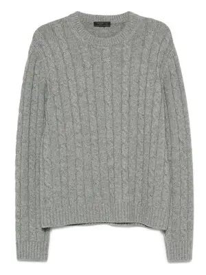 Prada Cashmere Crew Neck Sweater - Gray