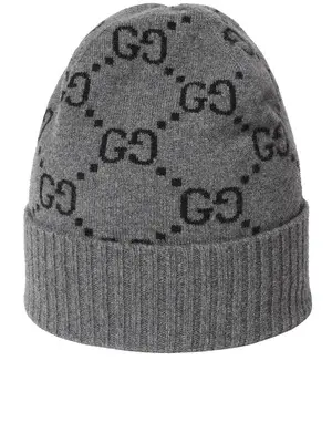 Gucci Gg Cashmere Hat - Gray
