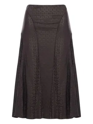 Fendi Chess Ff Skirt - Brown