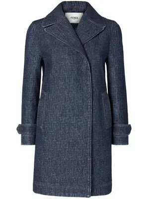 Fendi Dark Ff Denim Jacket - Blue