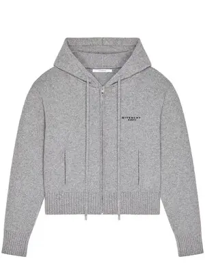 Givenchy Zip Up Cardigan - Gray