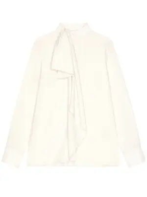Givenchy Draped Bow Blouse - White
