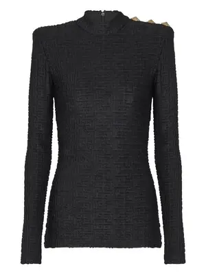 BALMAIN PARIS Classic Ls Top - Black